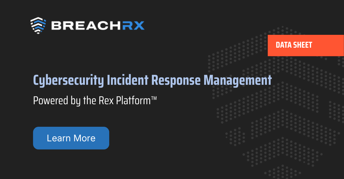 BreachRx Cyber Incident Response Management Datasheet