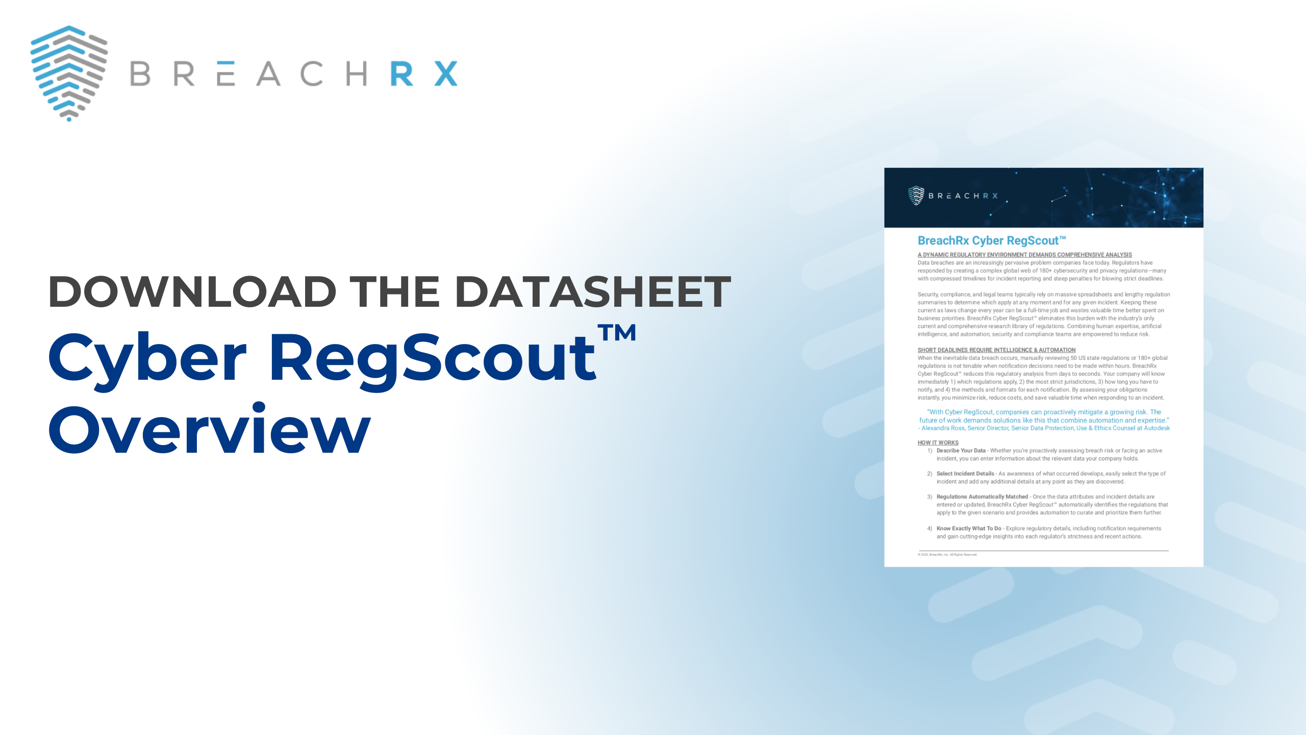 BreachRx Cyber RegScout™ Overview